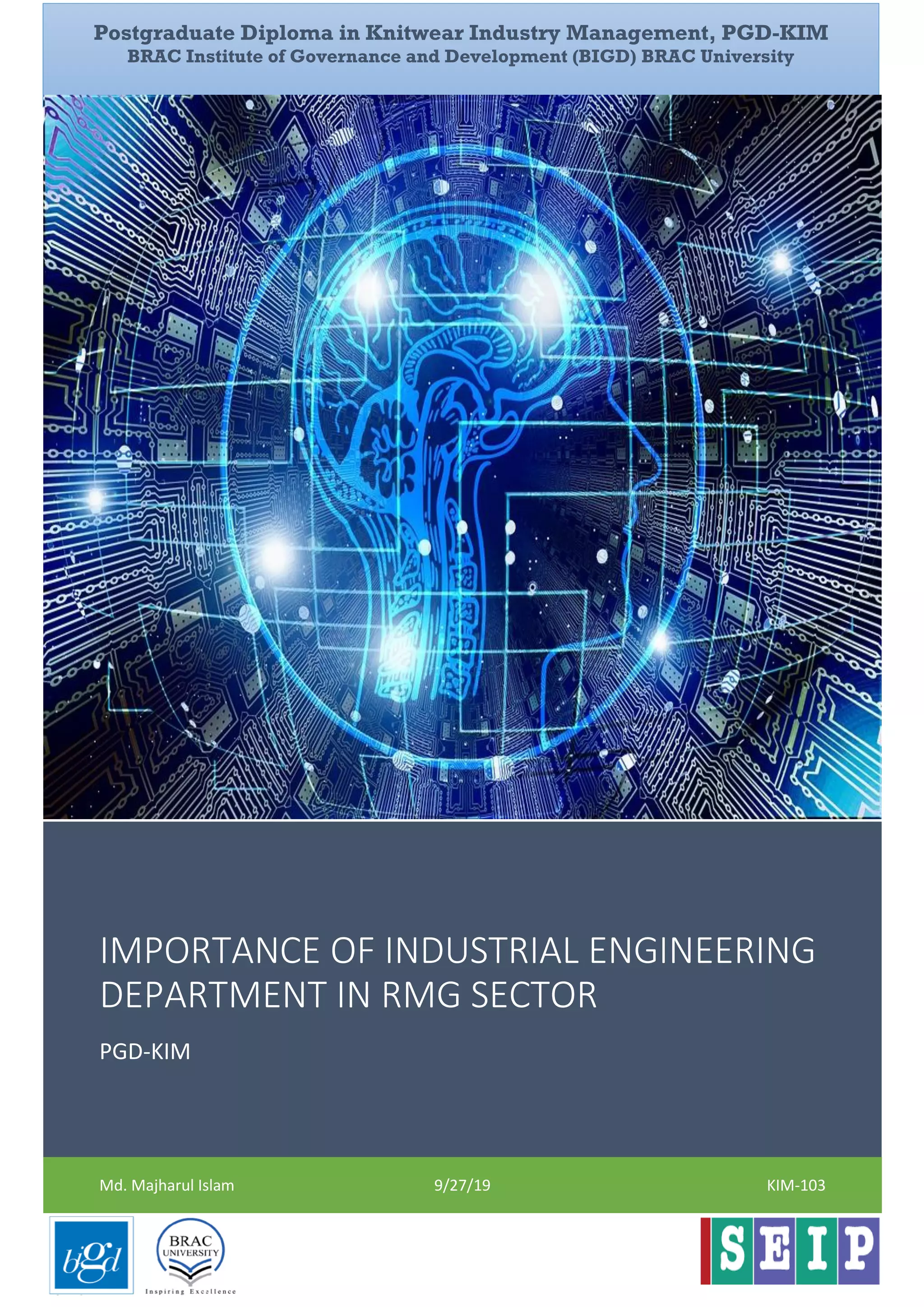 Importance of industrial engineering department in rmg sector | PDF