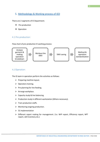Importance of industrial engineering department in rmg sector | PDF