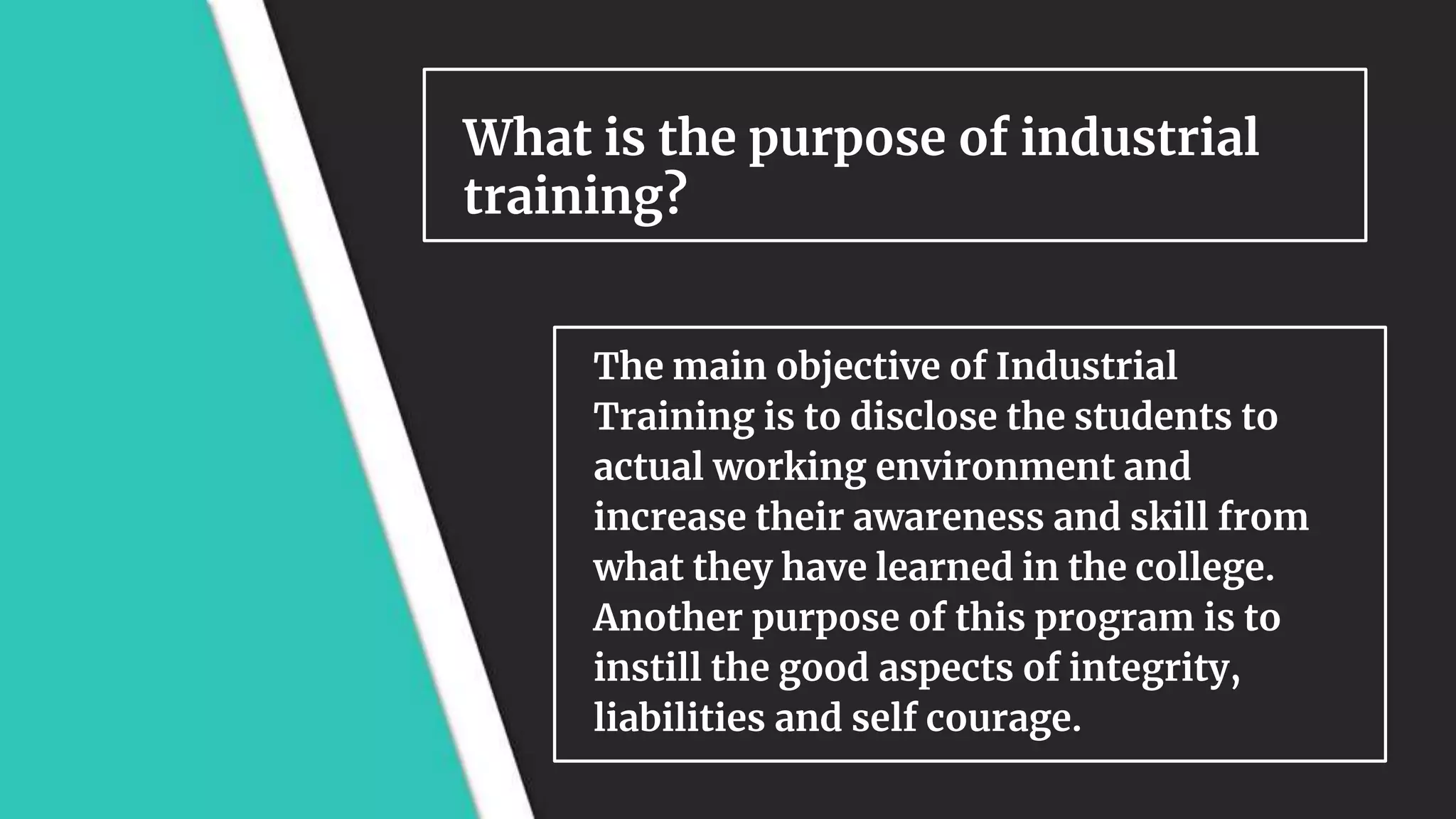 Importance of industrial training | PPTX