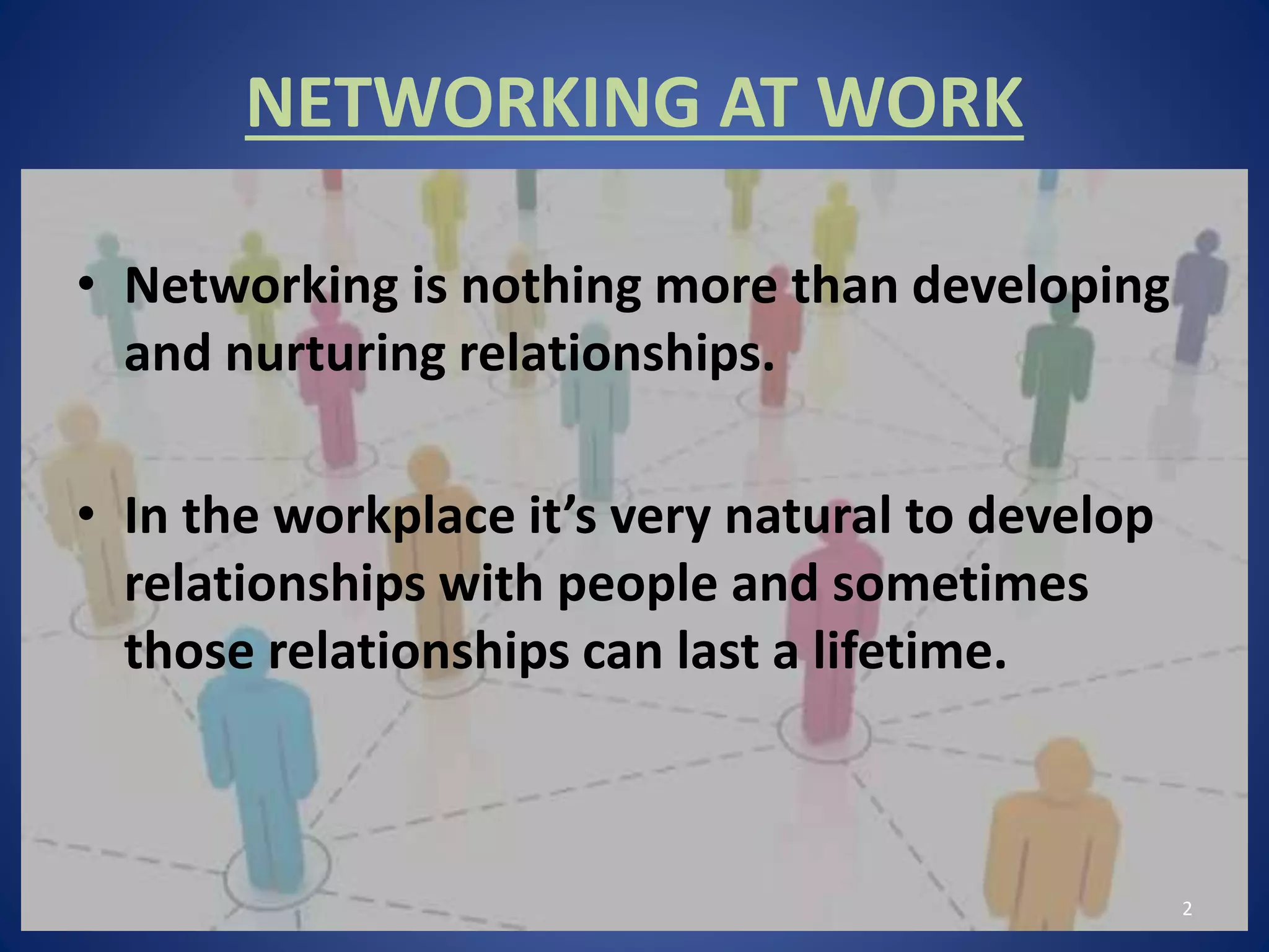 Importance of informal networks in workplace | PPT