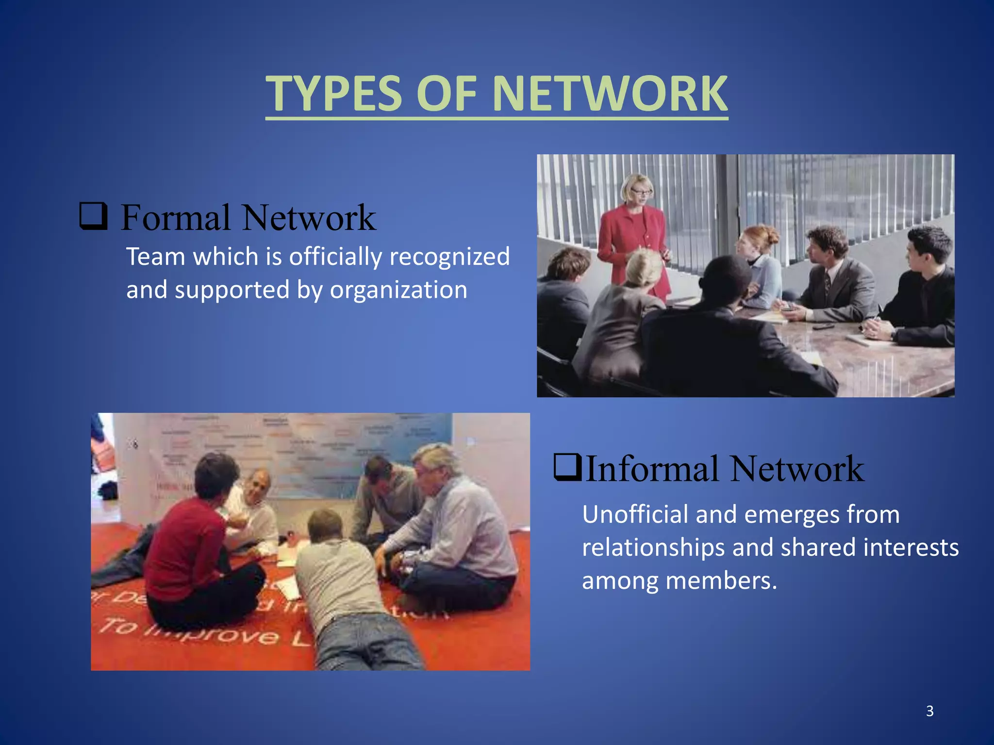 Importance of informal networks in workplace | PPTX