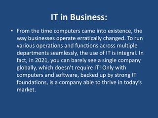 Importance of Information Technology in Today’s World! | PPTX