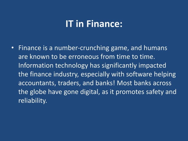 Importance of Information Technology in Today’s World! | PPTX | IT and ...