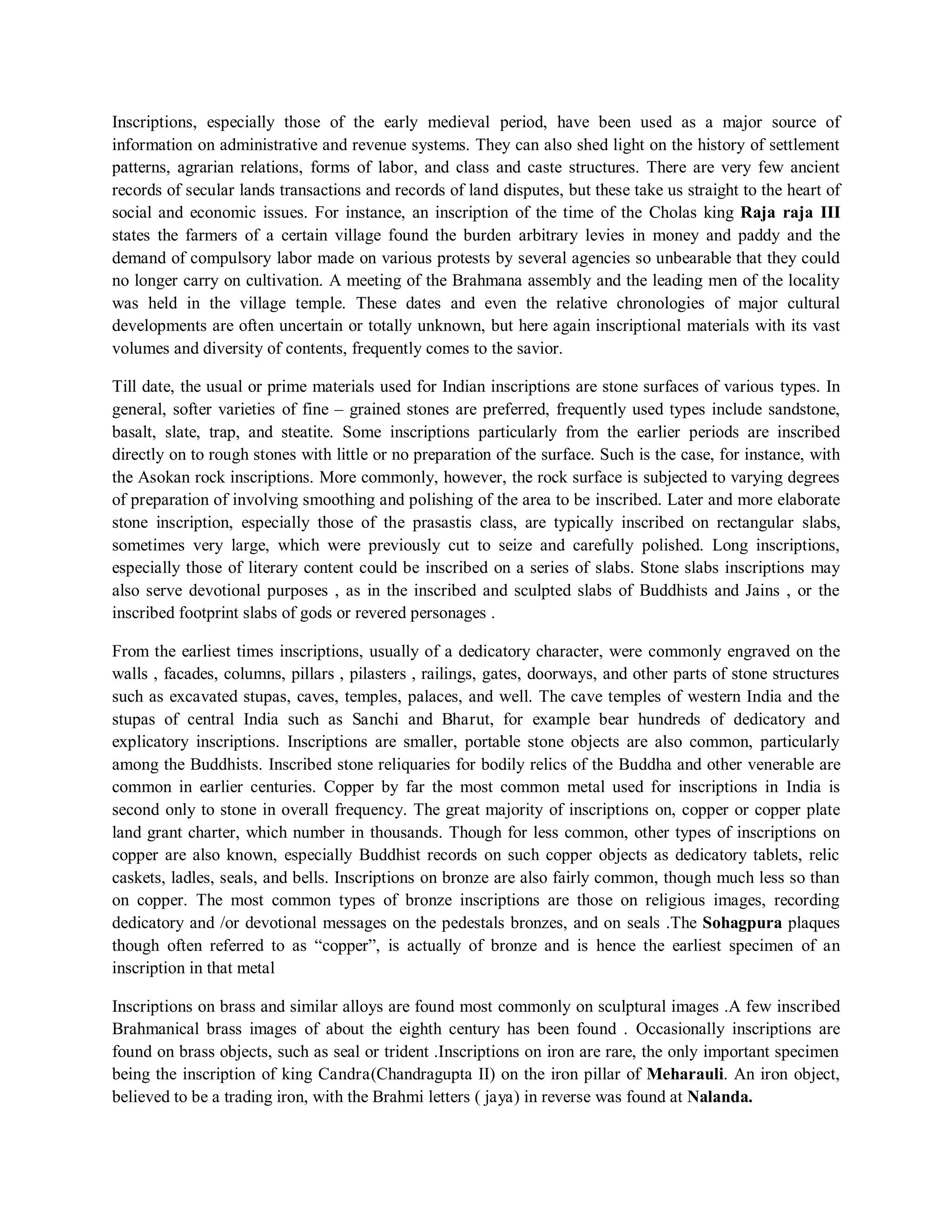 Importance Of Inscriptions | PDF