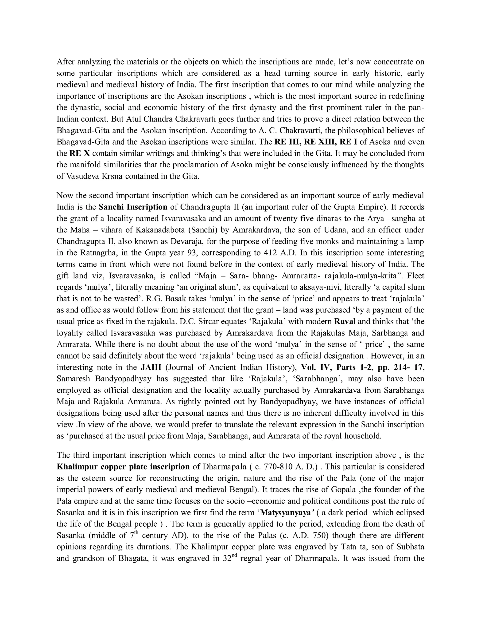 Importance Of Inscriptions | PDF