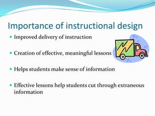 Importance of instructional design for teachers | PPT