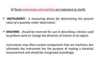 Importance of instumental analysis | PPT
