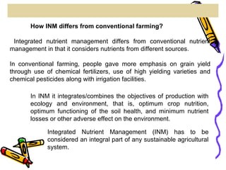 Importance of integrated nutrient management | PPT