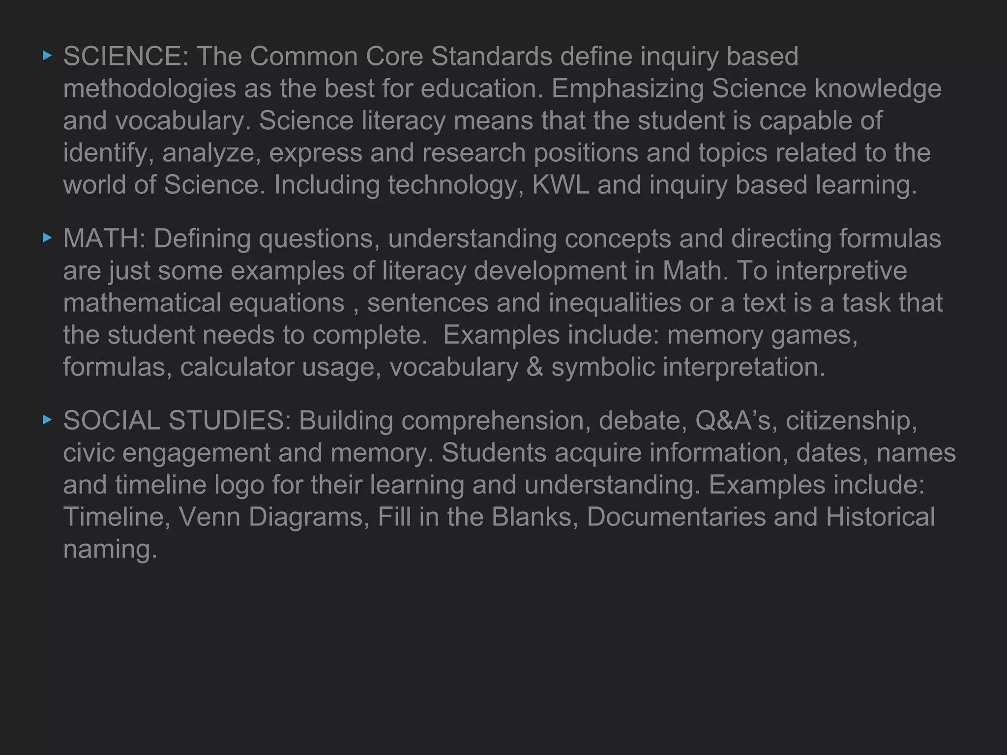 Importance of integrating literacy in all classes copy | PPTX