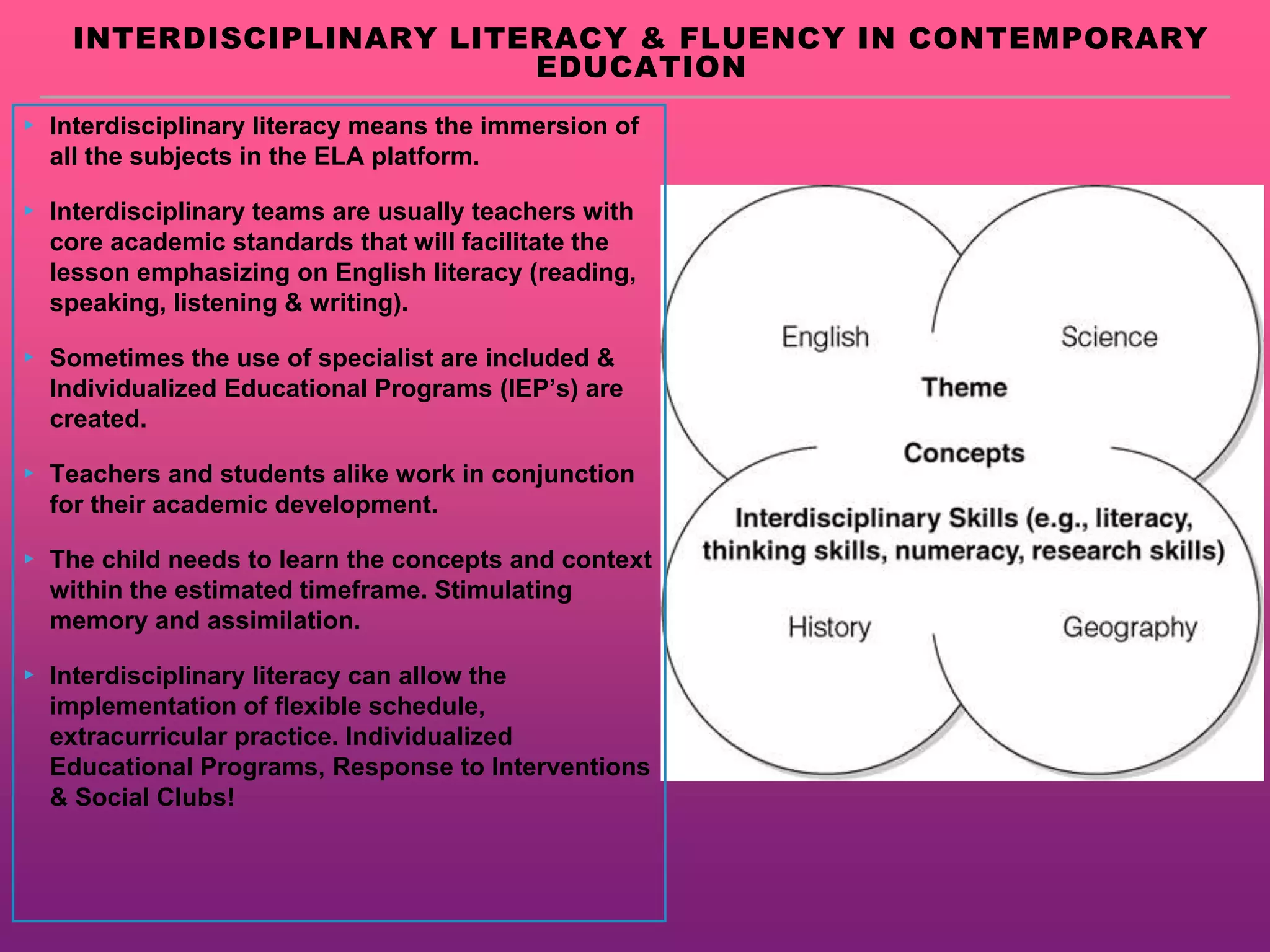 Importance of integrating literacy in all classes copy | PPTX