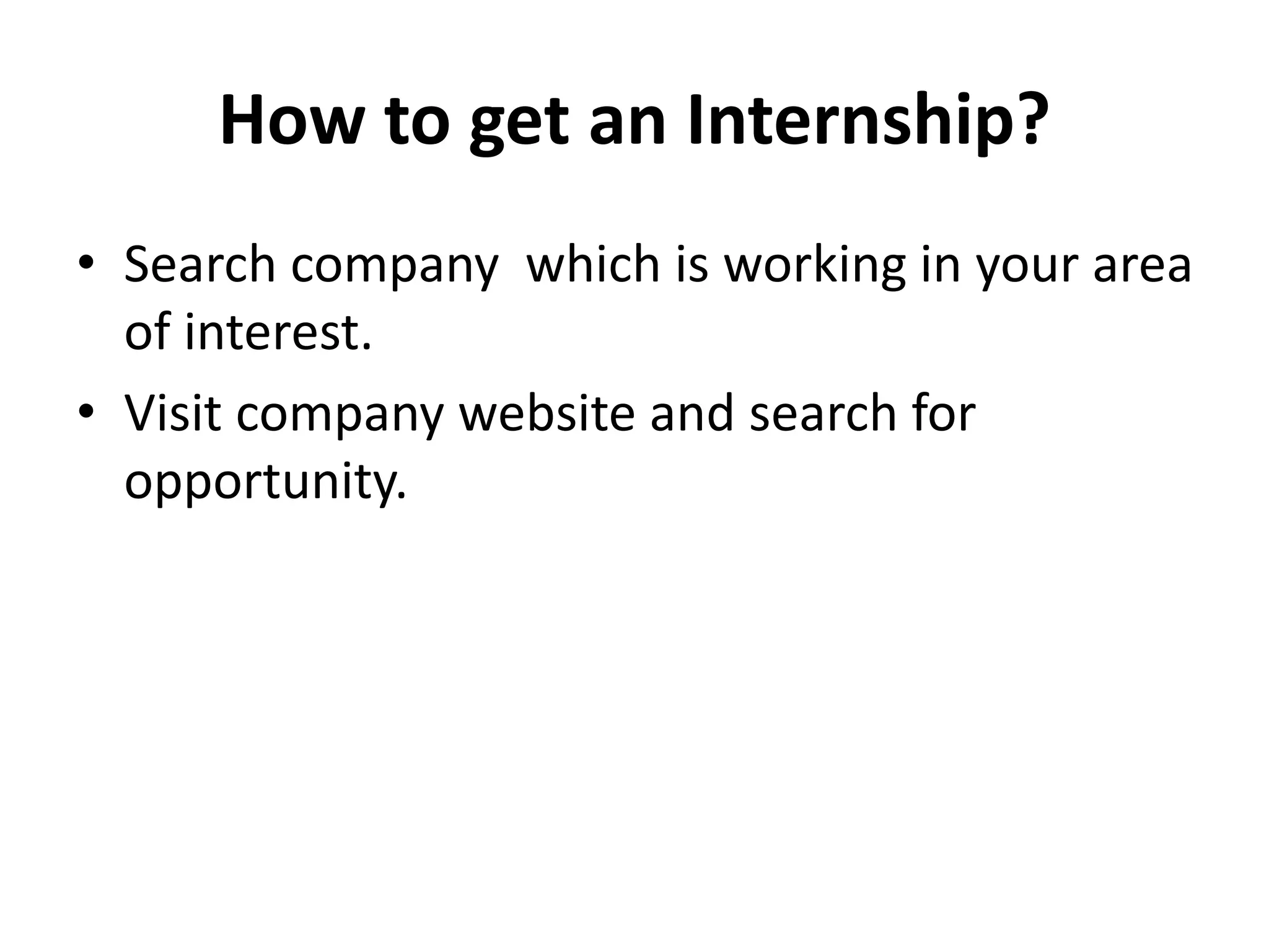 Importance of internship | PPTX