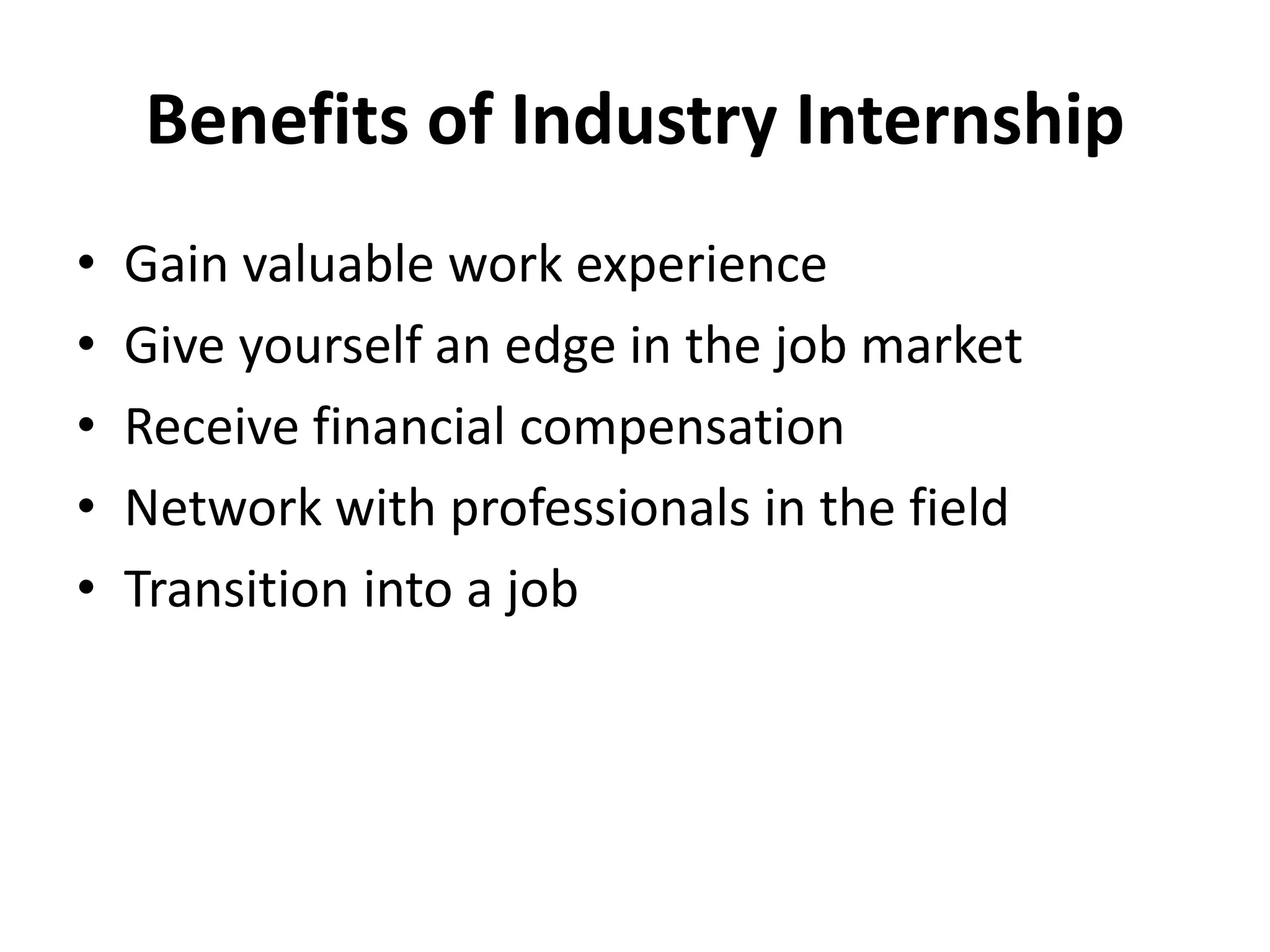 Importance of internship | PPTX