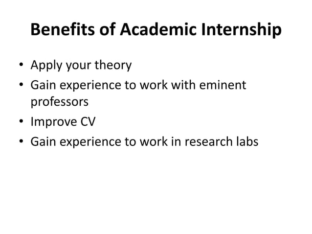 Importance of internship | PPTX | Undergraduate Education | College ...