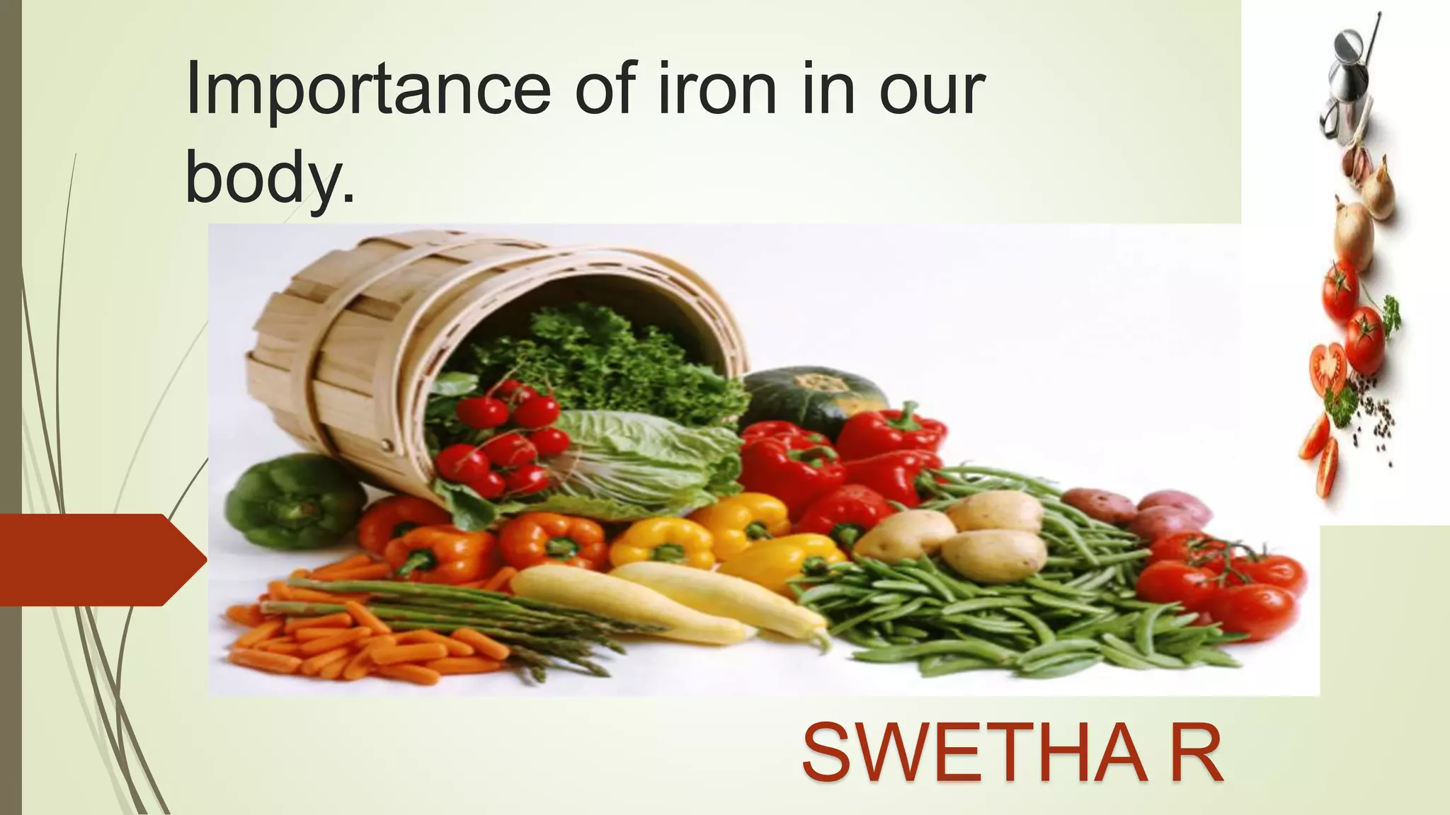 Importance of iron in our body | PPTX