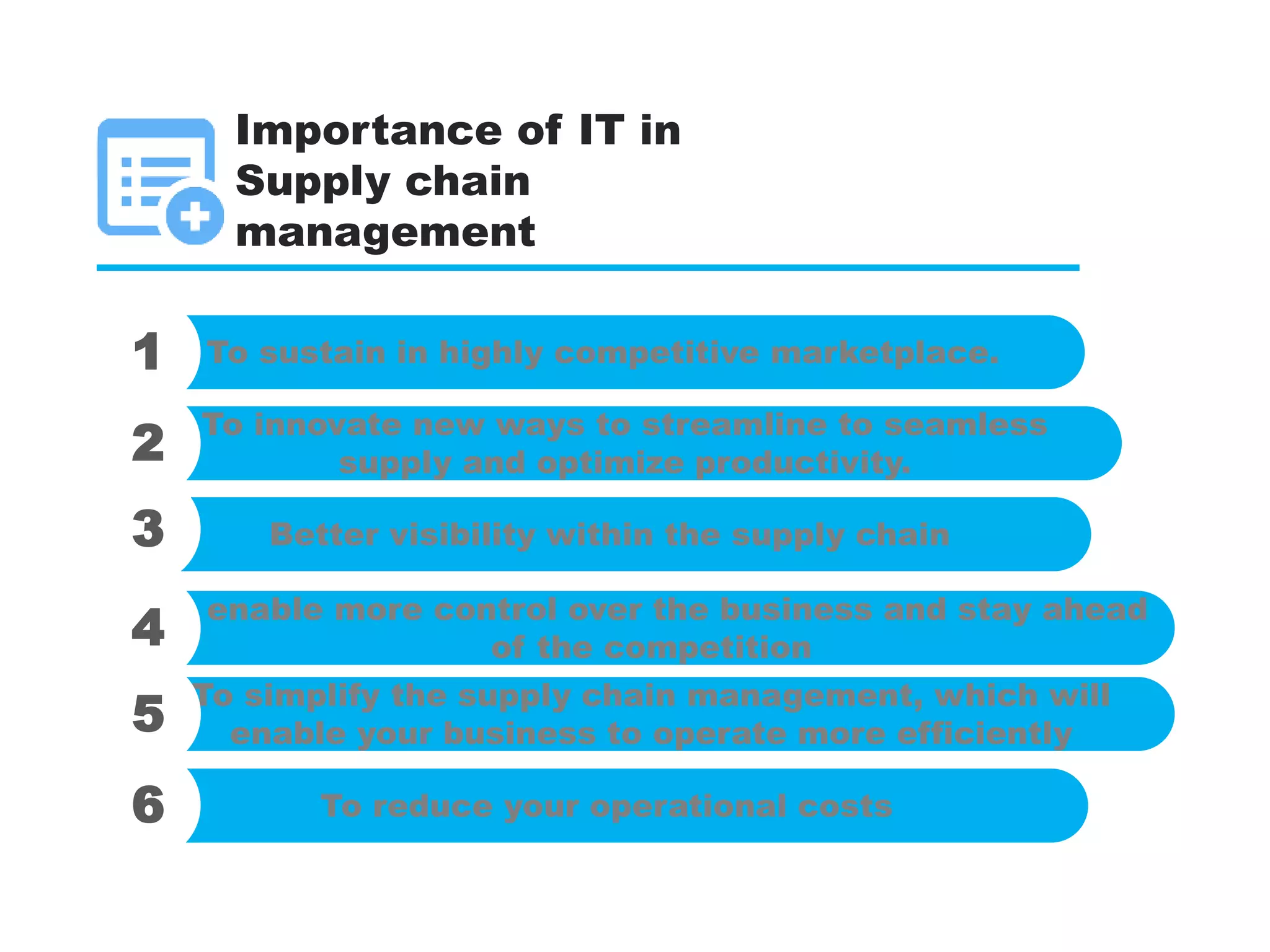 Importance of it in supply chain management | PPT