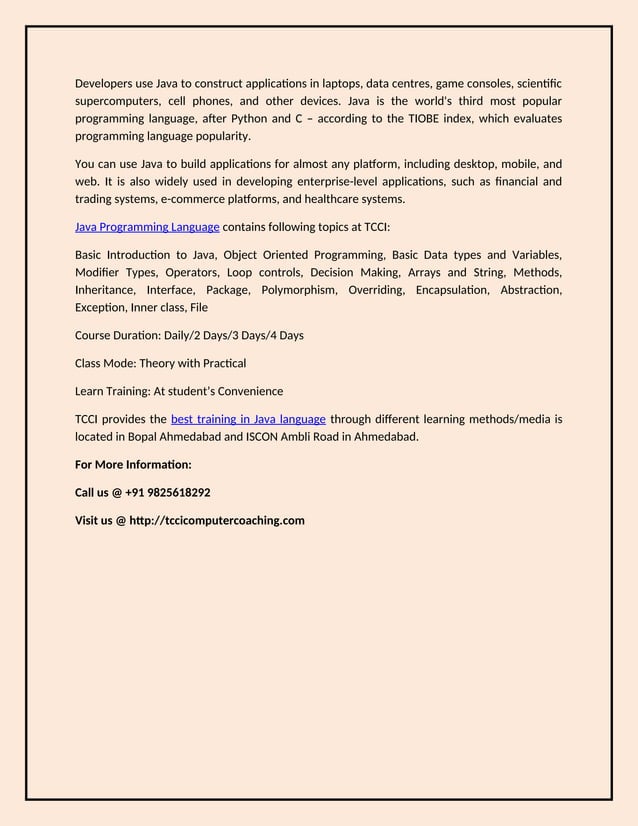 "The Importance of Java in Digital Age".doc