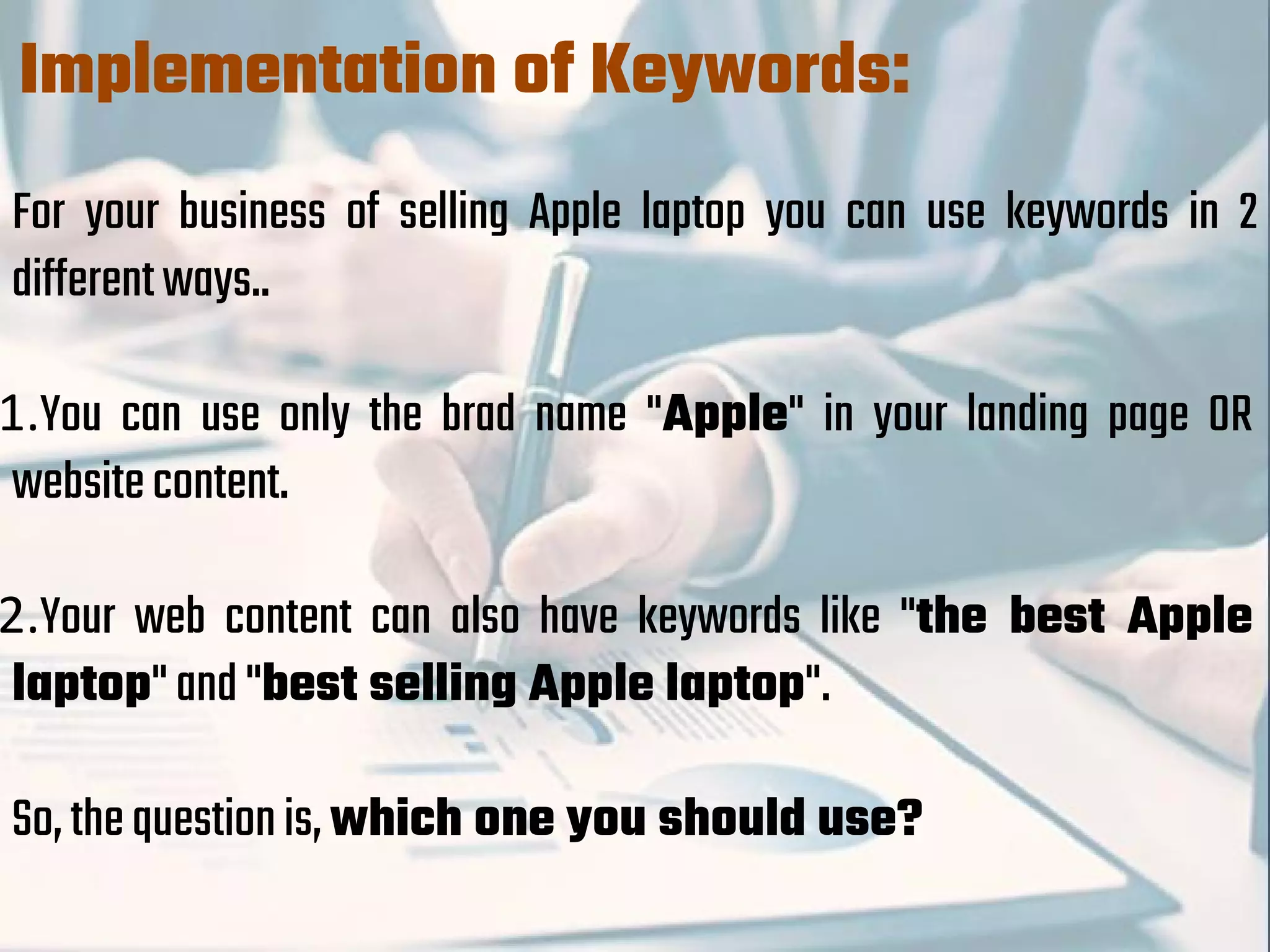Importance of Keywords in SEO | PPT