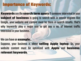 Importance of Keywords in SEO | PPT