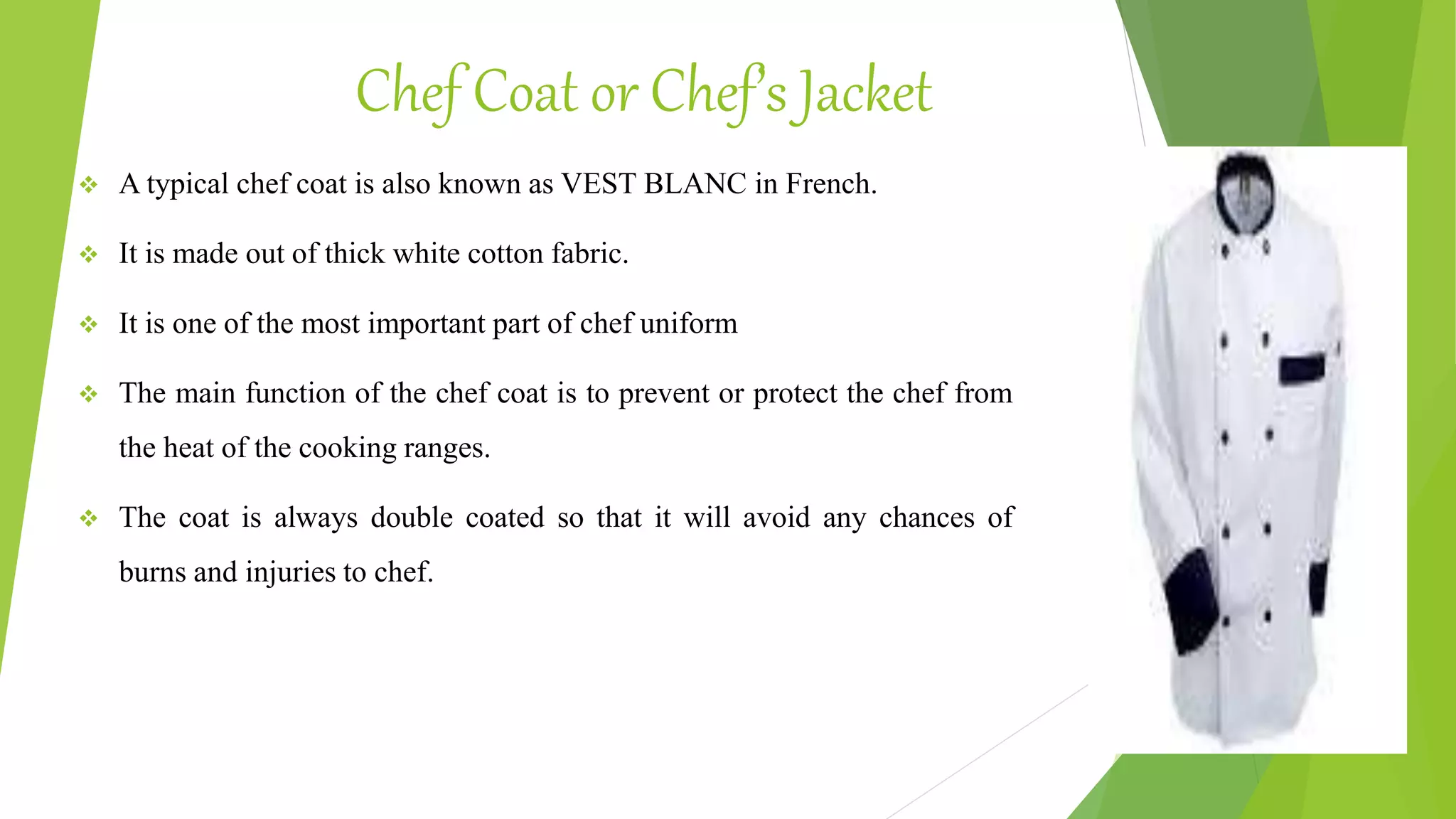 Importance of kitchen uniform | PPTX