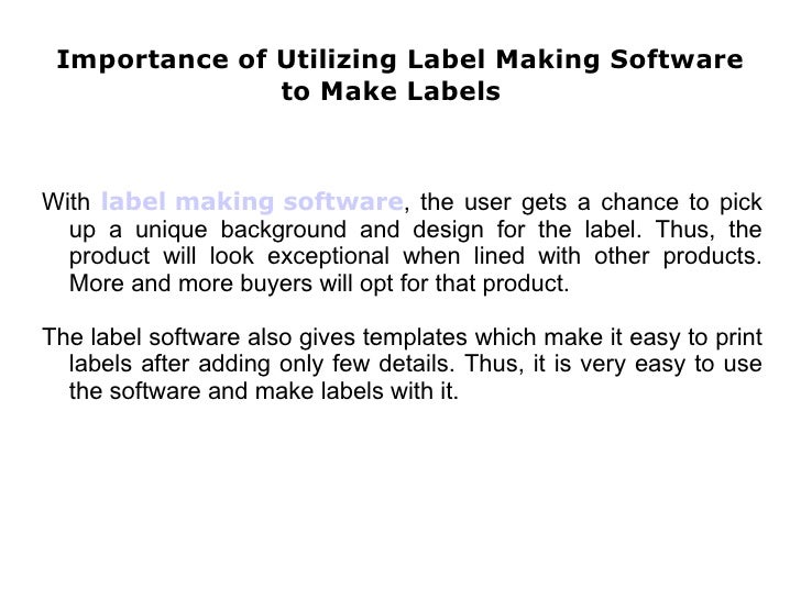 Importance of labels