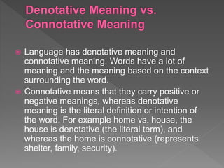 Importance of language in communication | PPTX | Science