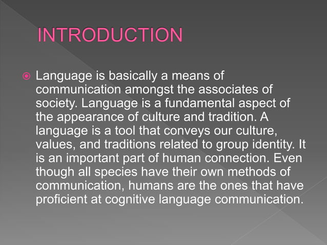 Importance of language in communication | PPTX | Science