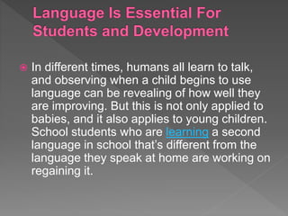 Importance of language in communication | PPTX