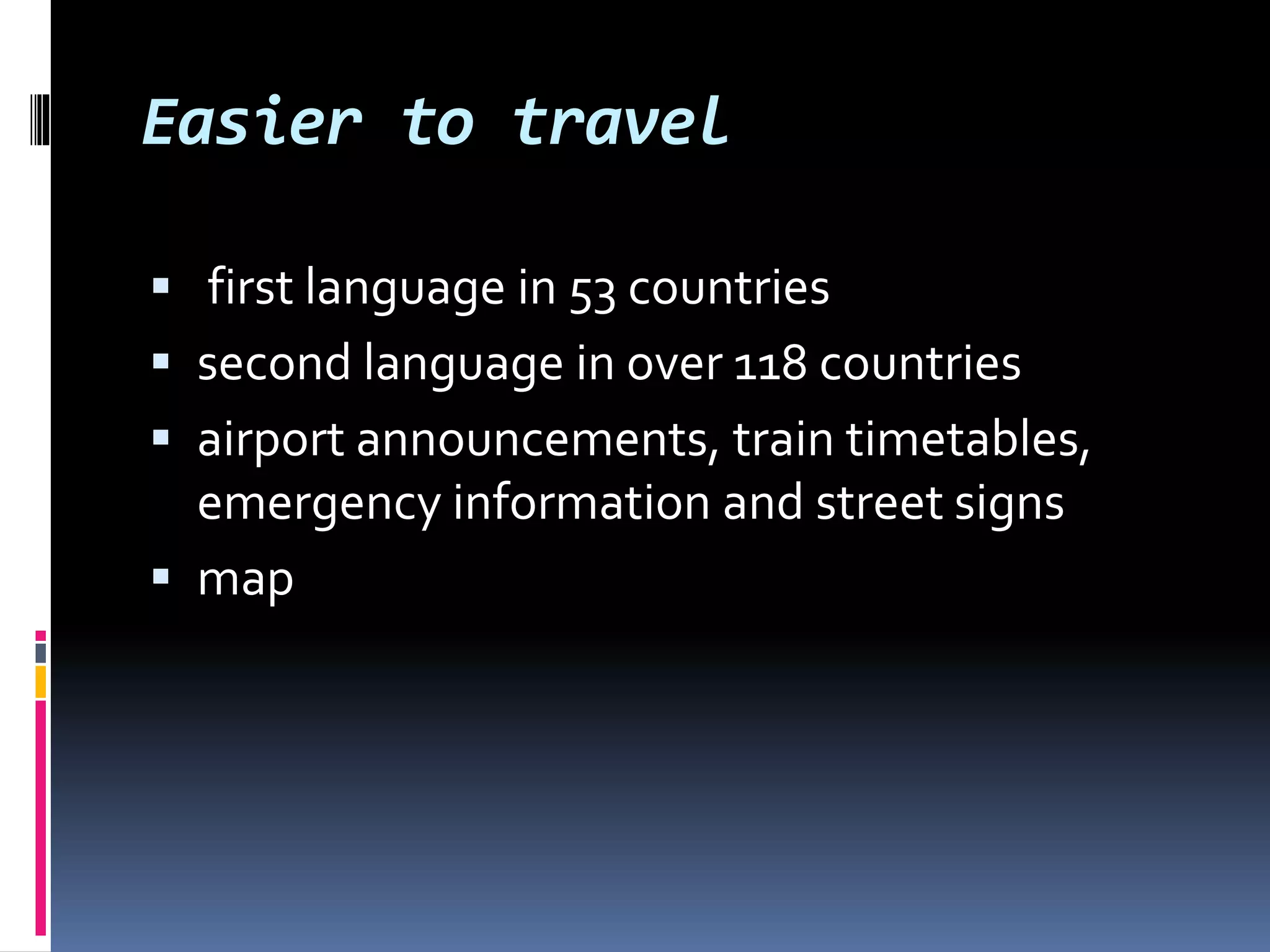 Importance of learning english language | PPT