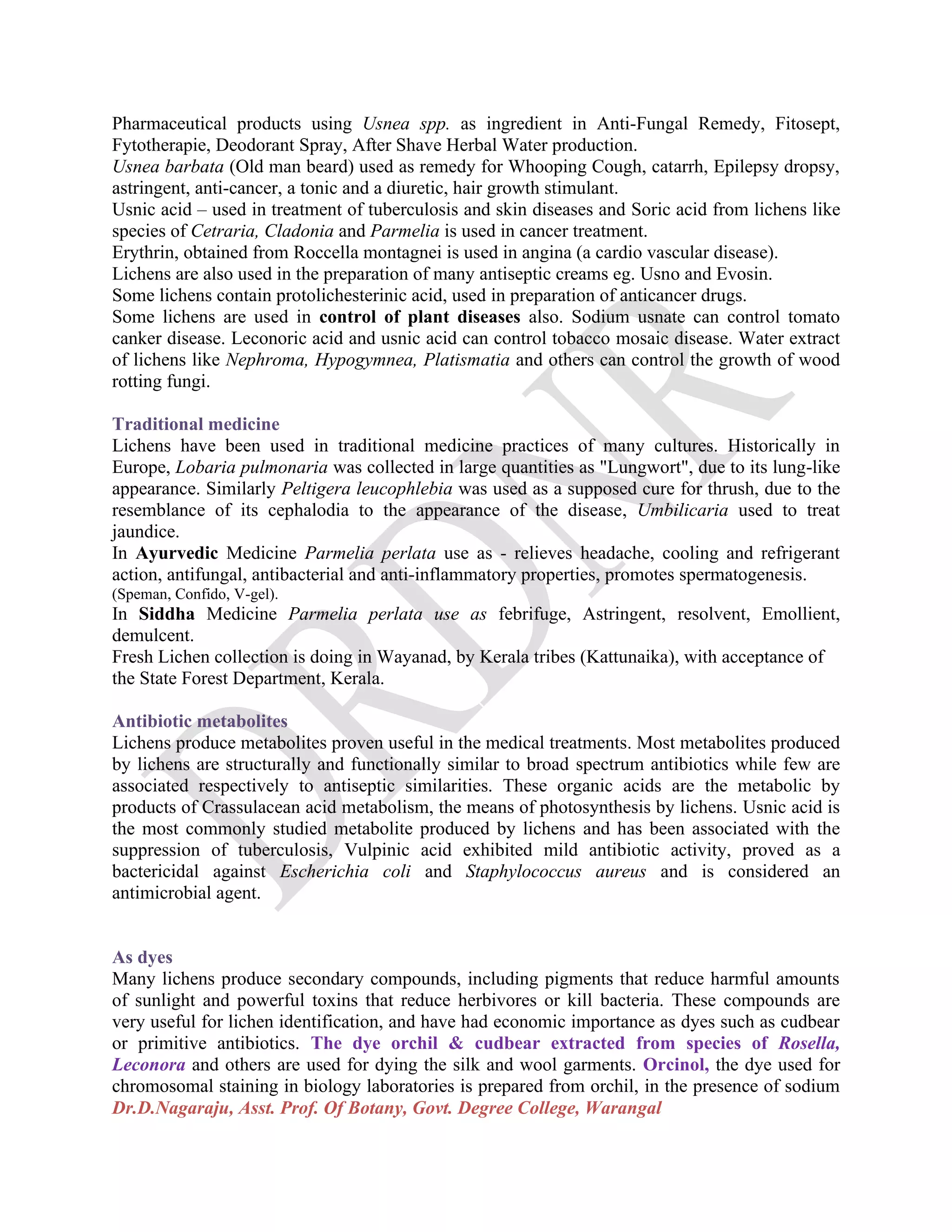 Importance of Lichens (Ecological and Economic Importance) by DrD ...