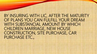 Importance of life insurance with lic | PPTX