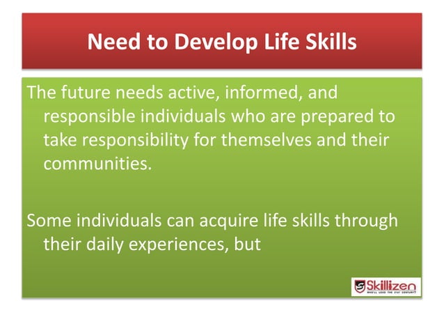 Importance of Life Skills Training "Make the Most out of Life with Life ...