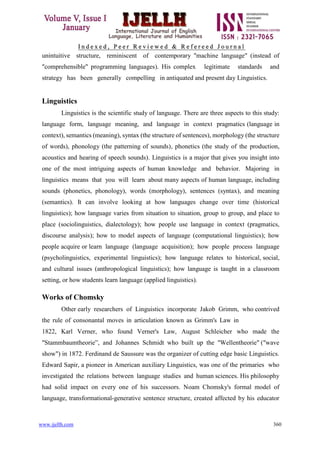 IMPORTANCE OF LINGUISTICS IN ENGLISH LANGUAGE | PDF