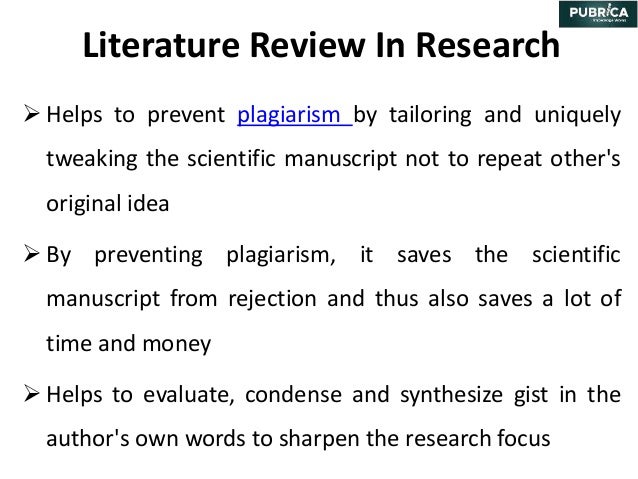 The Role and Importance of Literature Review in Research The Role and Importance of Literature Review in Research