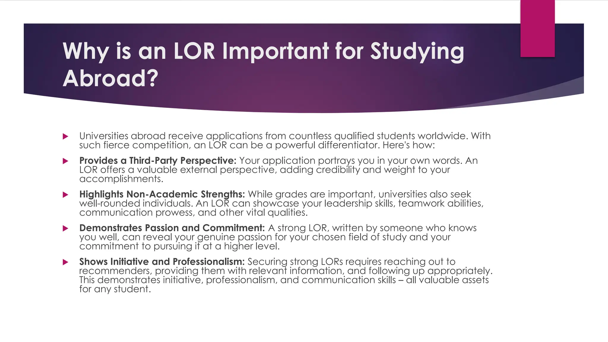 Importance of LOR (Letter of recommendation) in Study Abroad.pdf