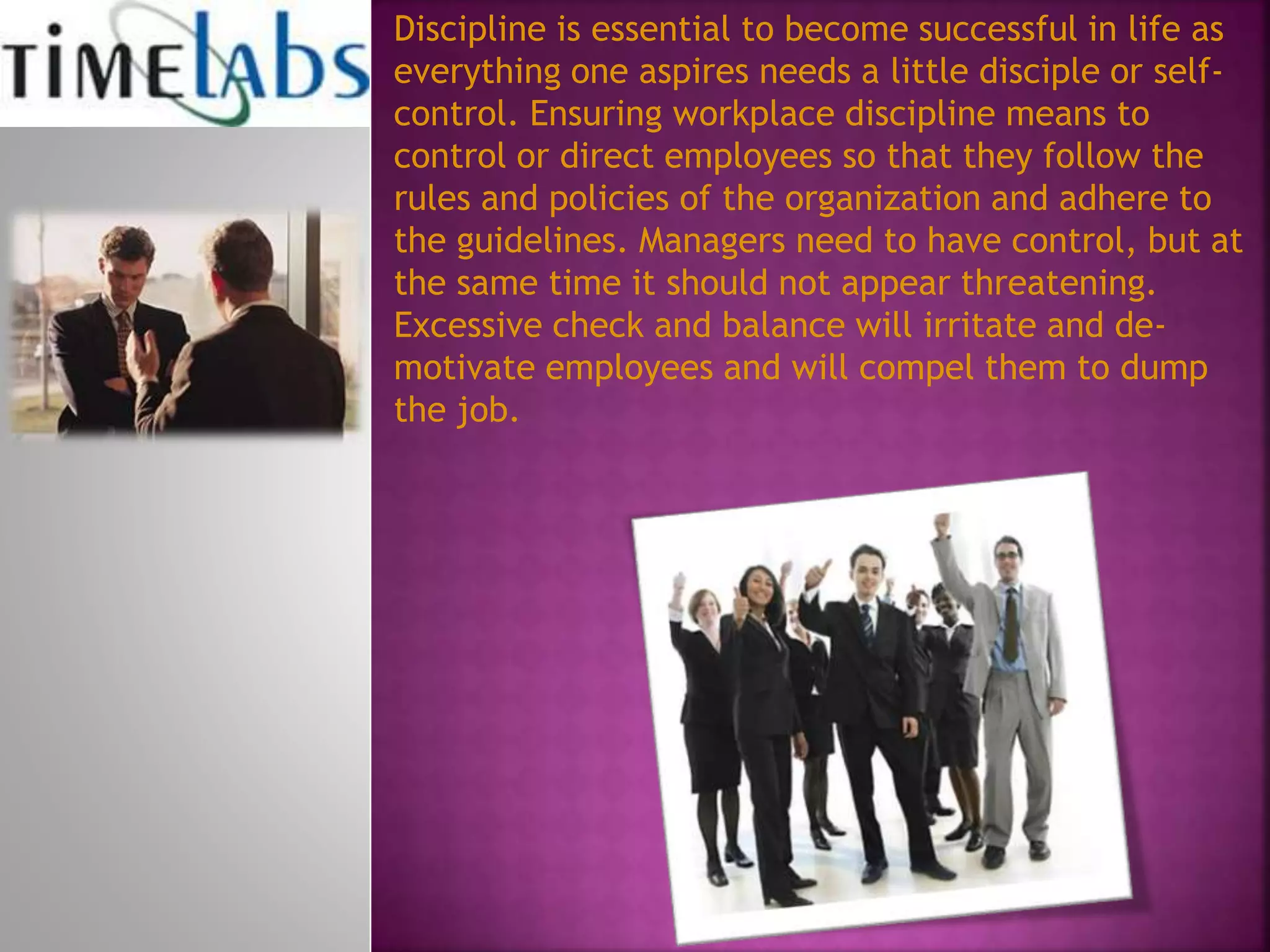 Importance of Maintaining Workplace Discipline | PPTX