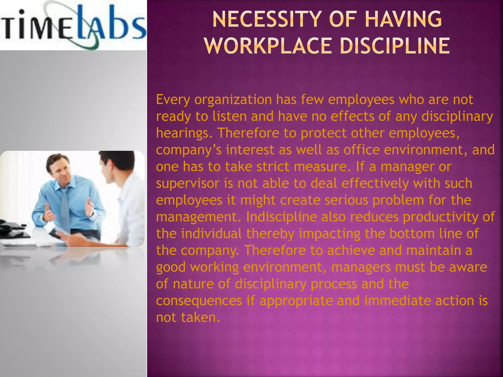 Importance of Maintaining Workplace Discipline | PPTX