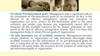 Importance of management | PPTX