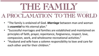 Importance of Marriage FHE Lesson | PPTX