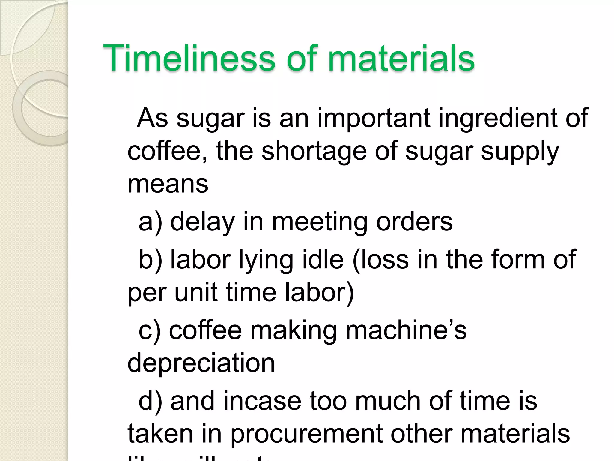 Importance of materials in production system model | PPTX