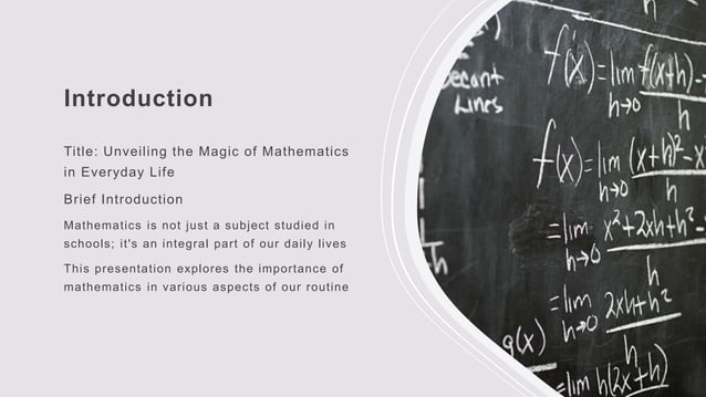 Importance Of Mathematics in our daily life | PPTX