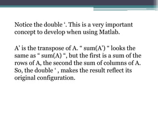 Importance of matlab | PPTX