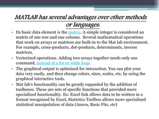 Importance of matlab | PPTX