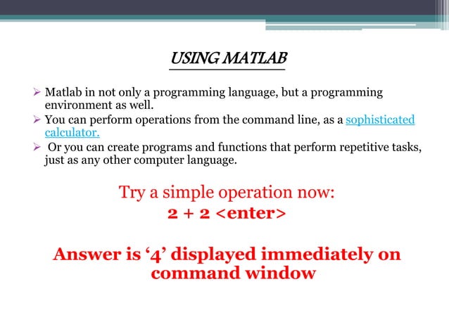 Importance of matlab | PPT