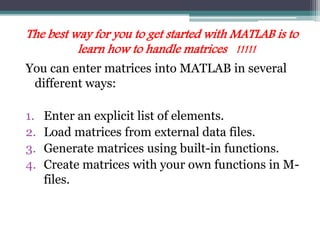 Importance of matlab | PPTX