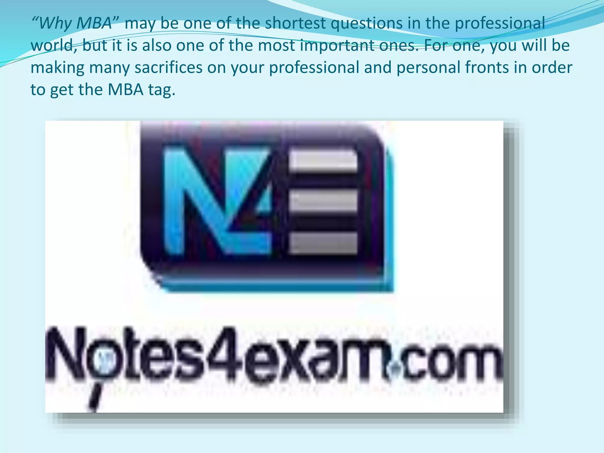 Importance of MBA | PPTX