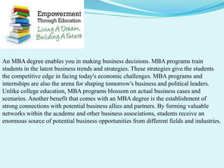 Importance of MBA | PPTX