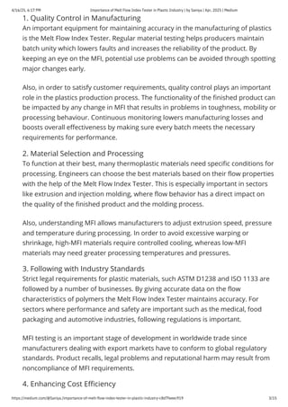 Importance of Melt Flow Index Tester in Plastic Industry.pdf