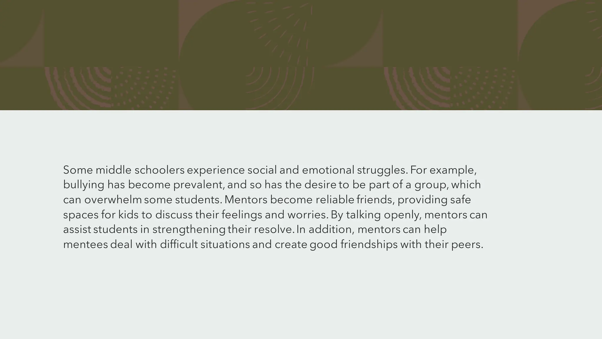 Importance of Mentoring Young Middle School Children | PDF