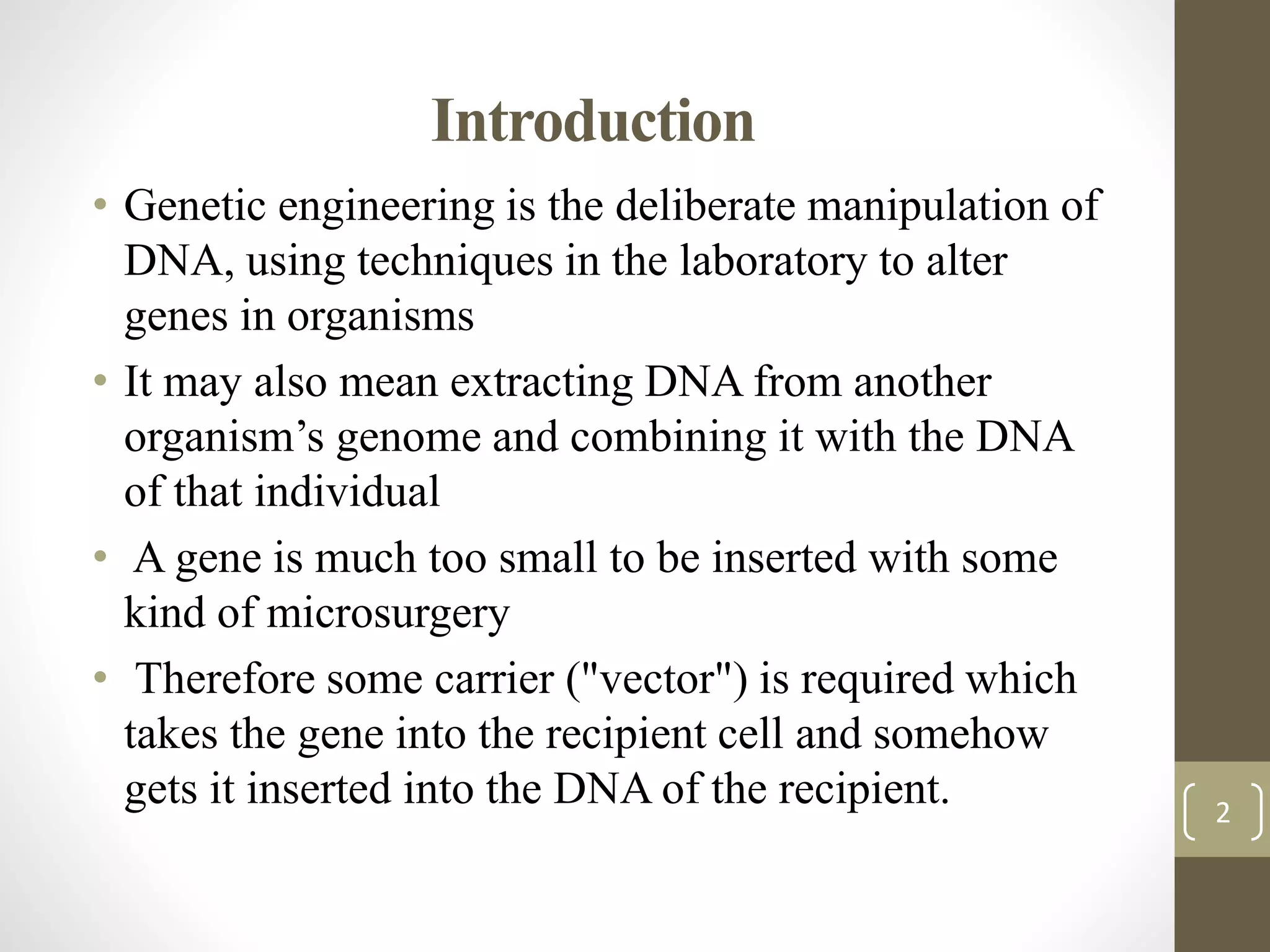Importance of microbes in genetic engineering | PPTX