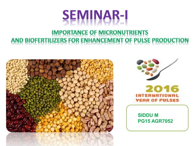 IMPORTANCE OF MICRONUTRIENT AND BIOFERTILIZERS FOR ENHANCEMENT OF PULSE ...